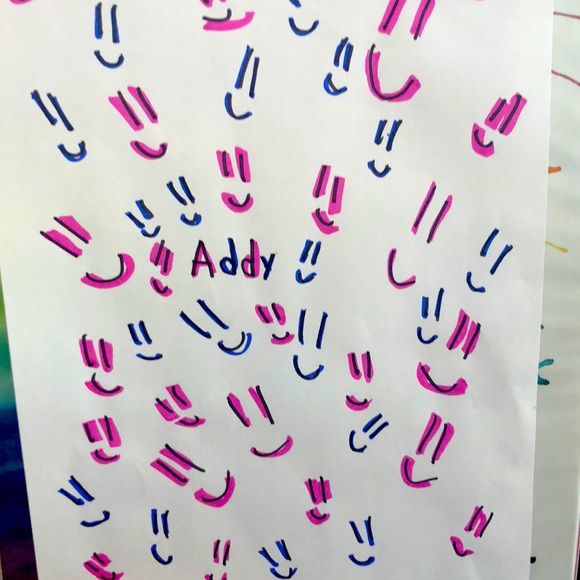 None | Other | Piece Of Paper And Made By Hand Smiley Face Name Is Addy ...